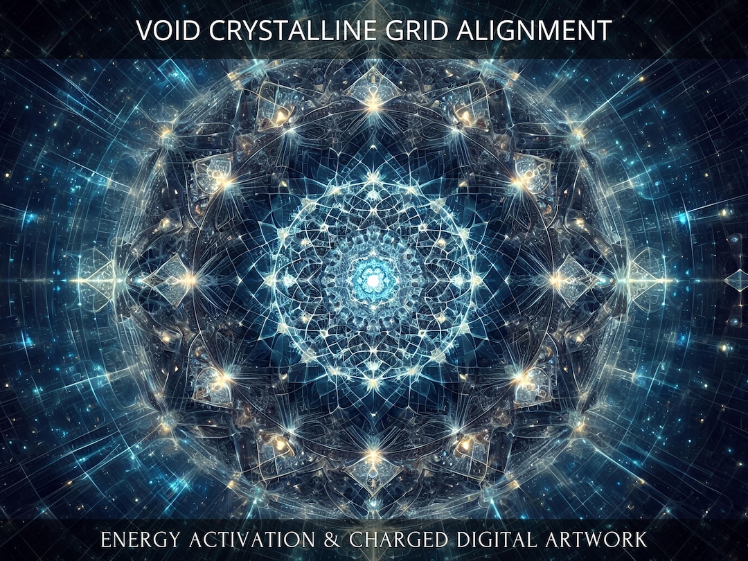 Void Crystalline Grid Alignment Charged Digital Artwork + Energetic ...