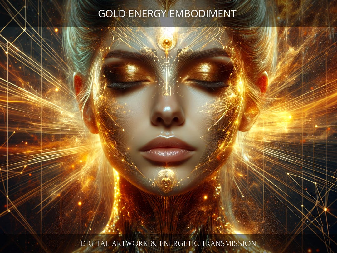 Gold Energy Embodiment: Charged Digital Artwork + Personal Report ...