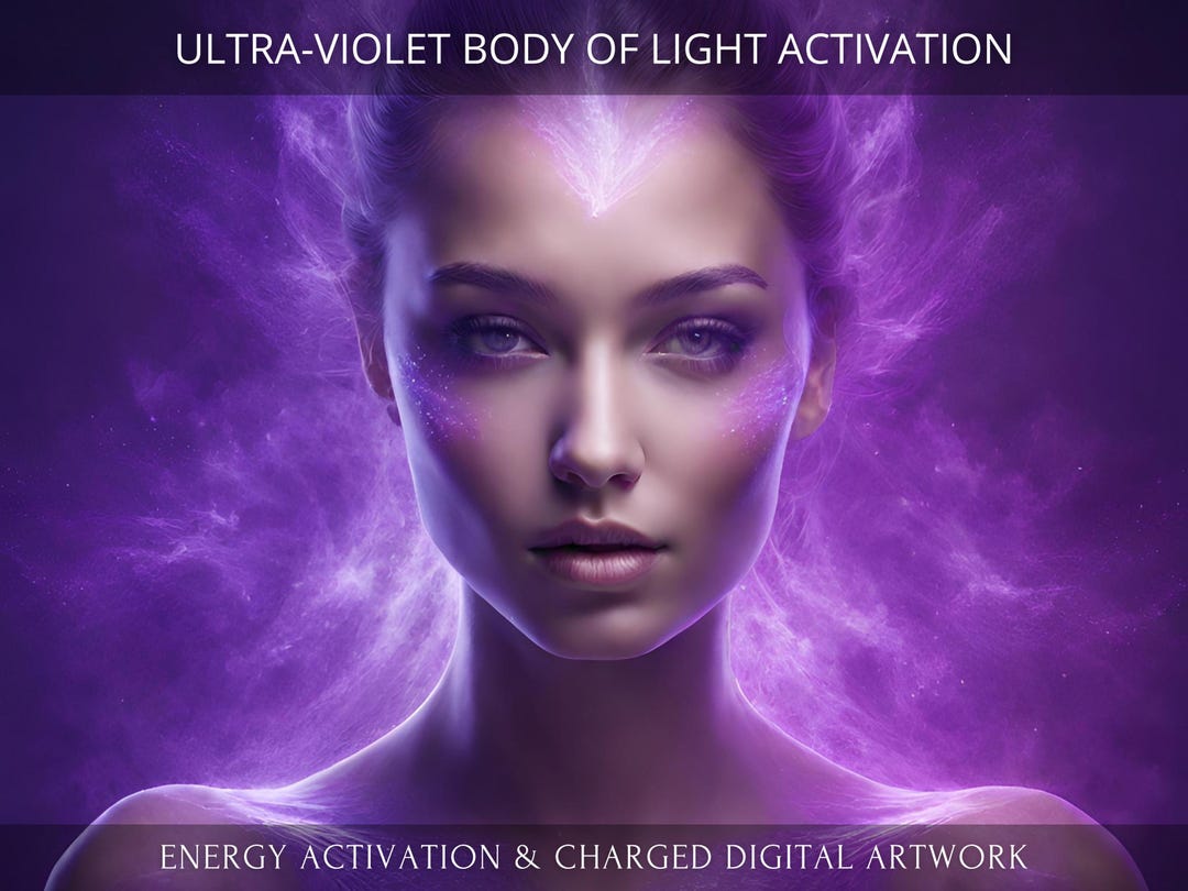 Ultra Violet Body of Light Charged Digital Artwork + Energetic ...