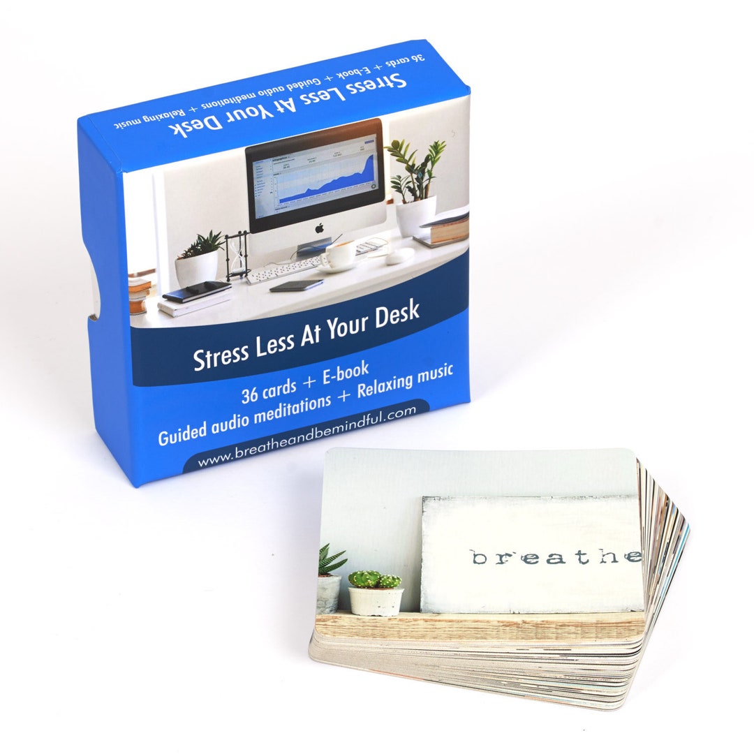 Stress Less at Your Desk Flashcards for Anxiety Teenage or Adult Gift ...