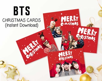 BTS Christmas Tags BTS Digital Download Bts Print Bts Holiday Card ...