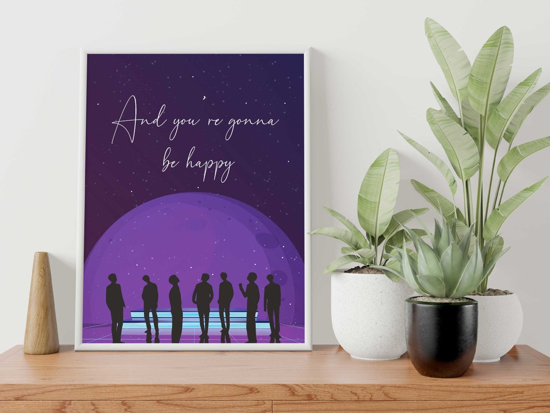 BTS Wall Art Deco | Bts Typography Quote Print | Bts Digital Download ...