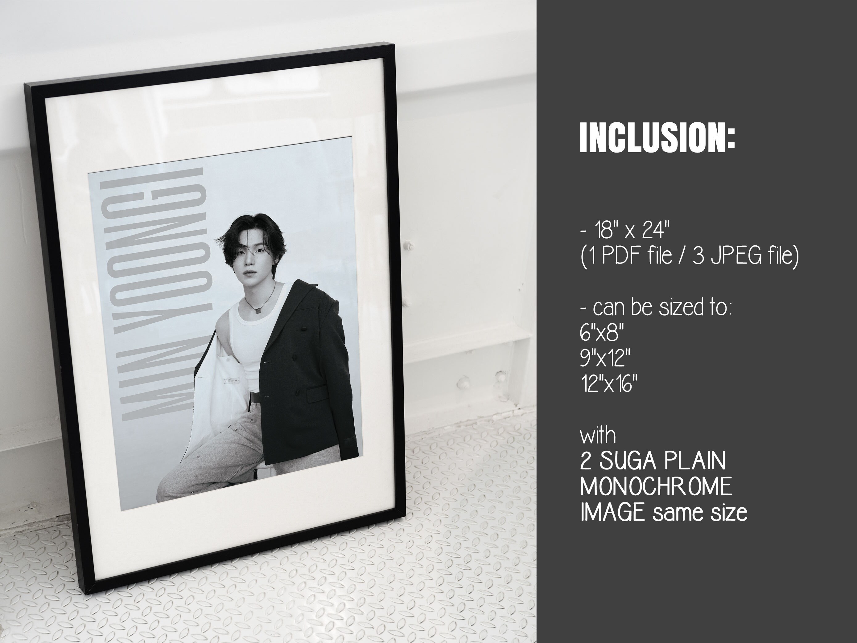 Suga BTS Poster | Agustd BTS Print | Yoongi Aesthetic | BTS Gifts | Bts ...