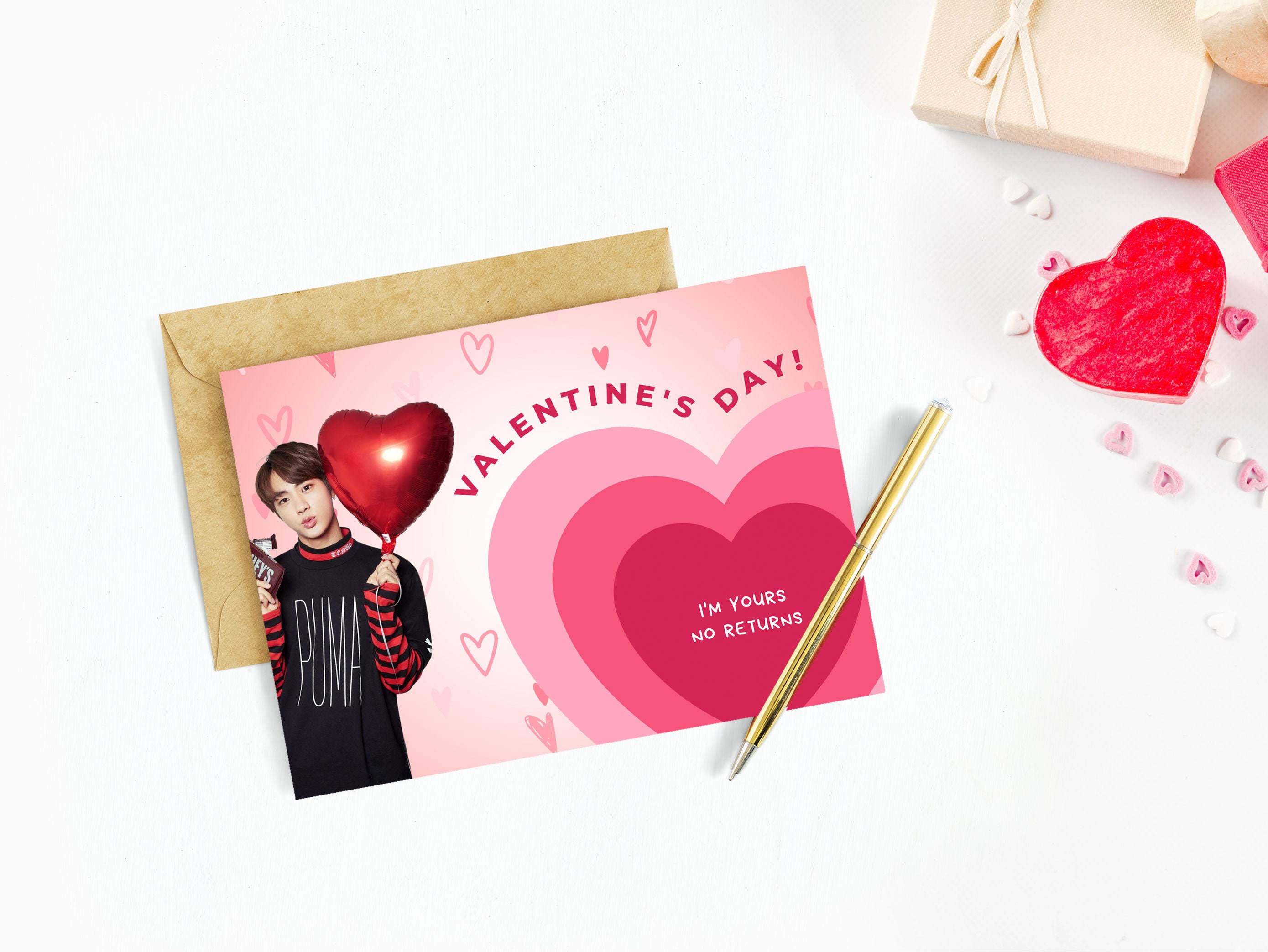 BTS Valentines Card BTS Digital Download BTS Print Kim - Etsy