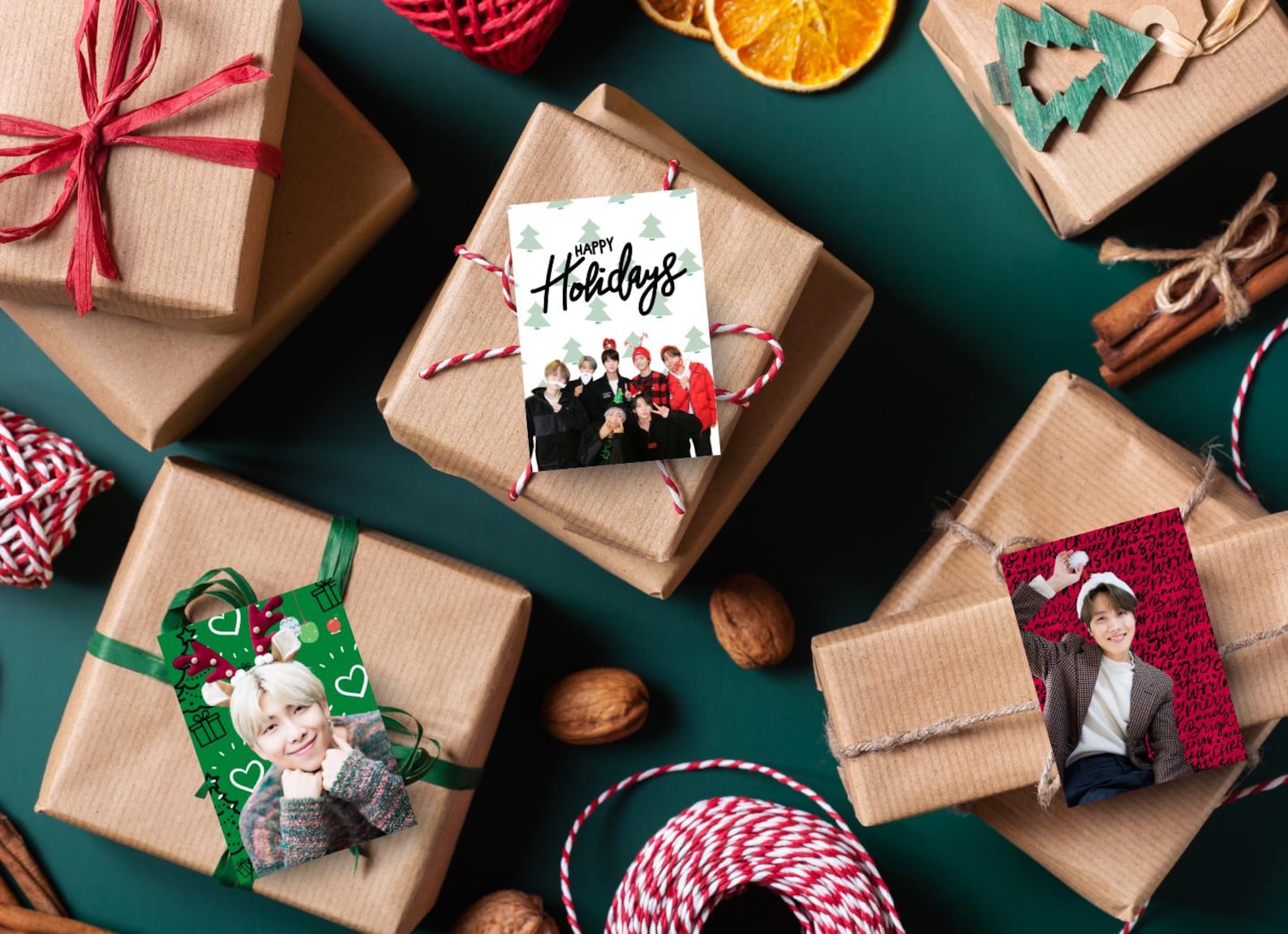 BTS Christmas Tags | BTS Digital Download | Bts Print | Bts Holiday ...