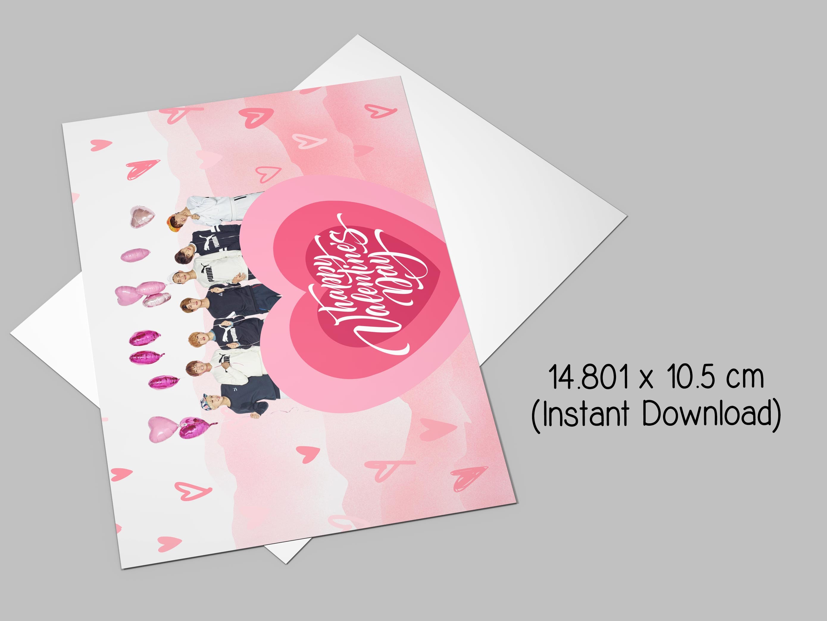 BTS Valentines Card | BTS Digital Download | BTS Print | Bangtan Card ...