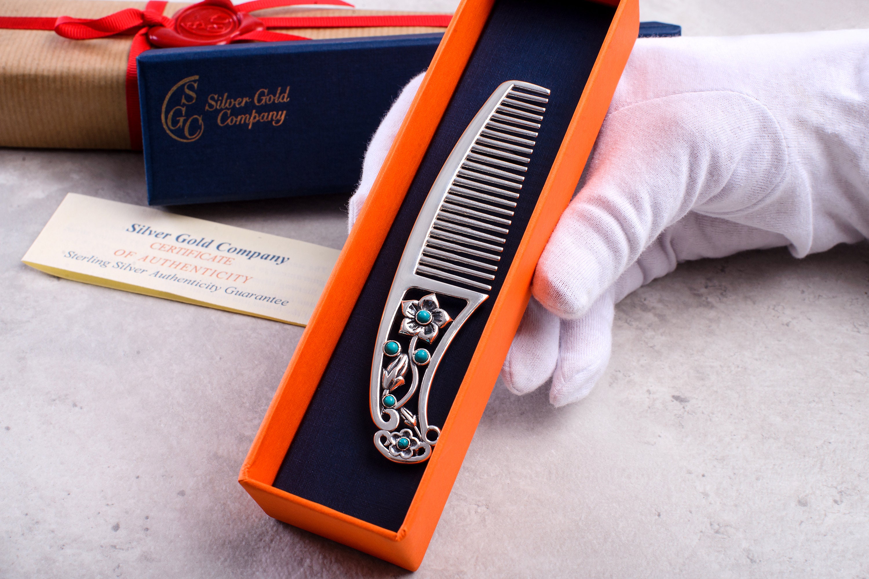 New Sterling Silver Comb 925. Handmade. Anniversary Gift. Birthday Gift ...