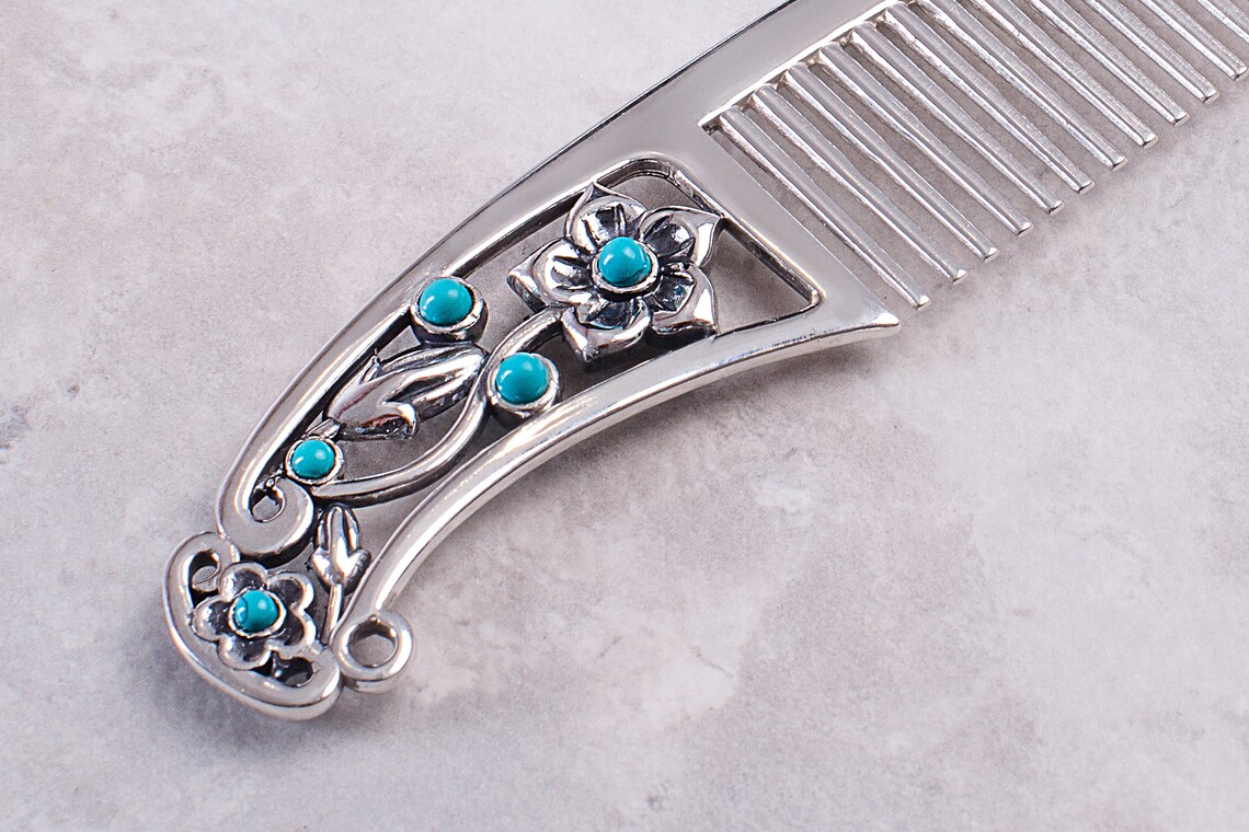 New Sterling Silver Comb 925. Handmade. Anniversary Gift. Birthday Gift ...