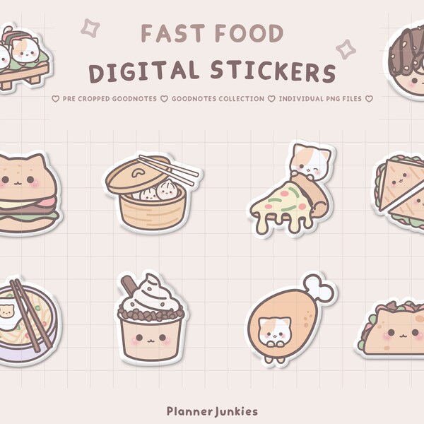 Cute Food Stickers - Etsy