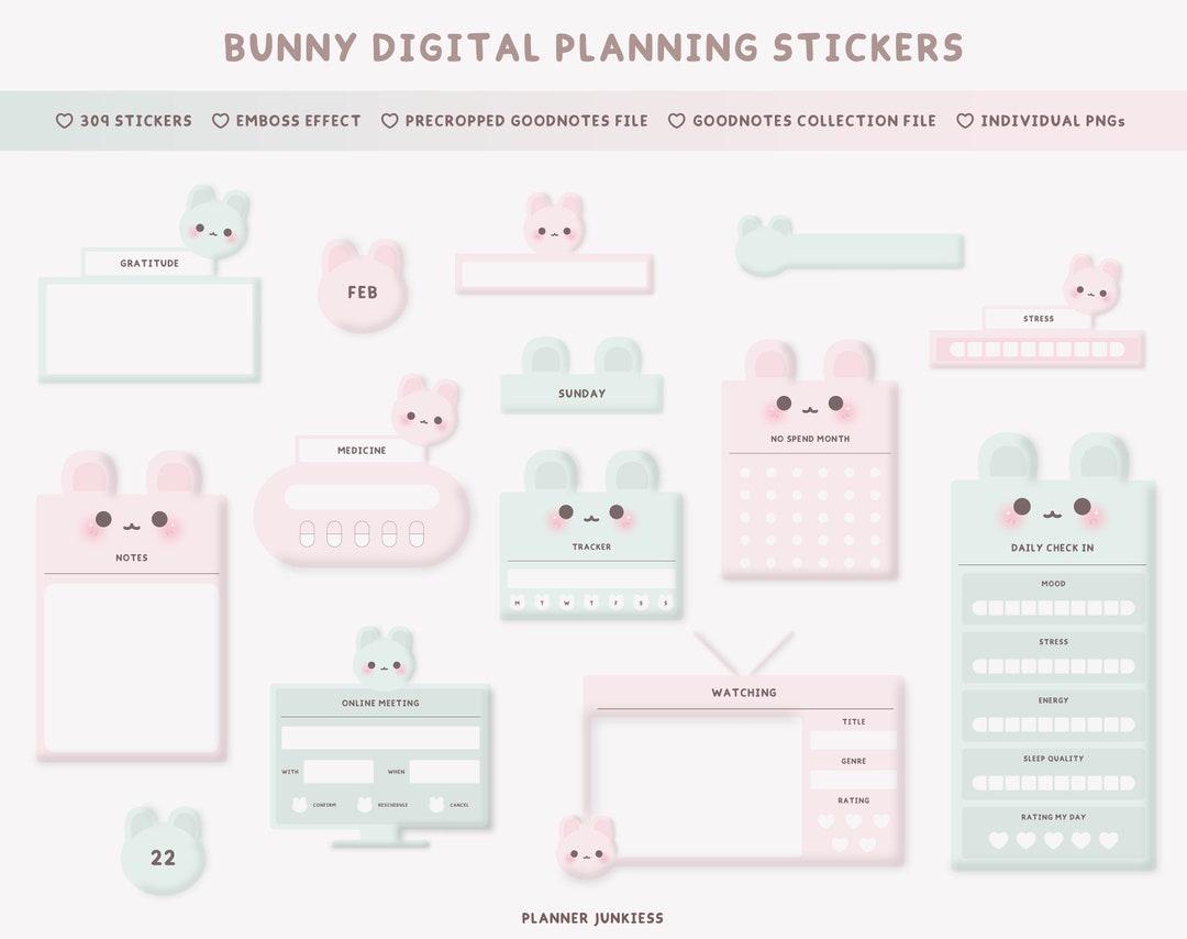 Cute Digital Planning Stickers| Digital Planner Widgets| Digital ...
