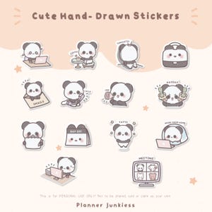 Cute Work Digital Planner Stickers | Kawaii Work Printable Stickers ...