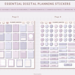 Essential Digital Planning Stickers | Digital Planner Widgets | Digital ...