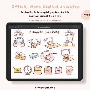 Kawaii Dog Digital Planner Stickers | Work From Home (goodnotes File ...