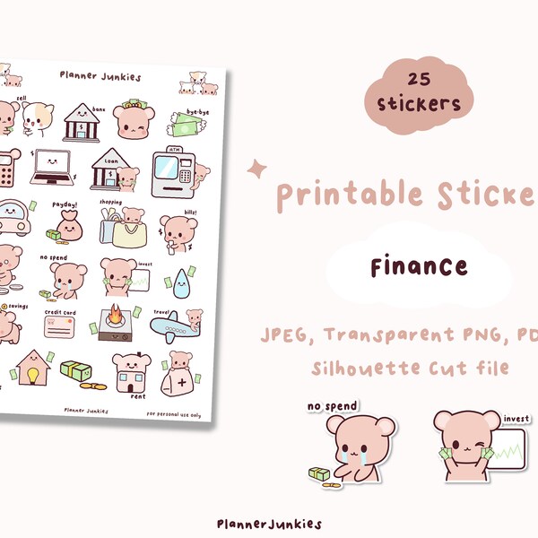 Finance Stickers - Etsy