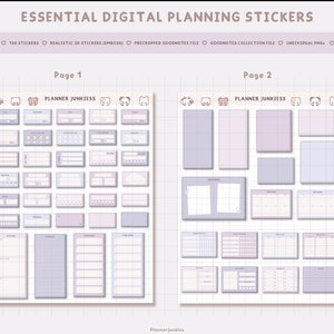 Essential Digital Planning Stickers | Digital Planner Widgets | Digital ...