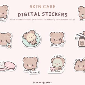 Cute Skin Care Digital Planner Stickers Beauty Goodnotes Stickers Skin ...