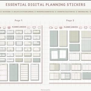 Essential Digital Planning Stickers | Digital Planner Widgets | Digital ...