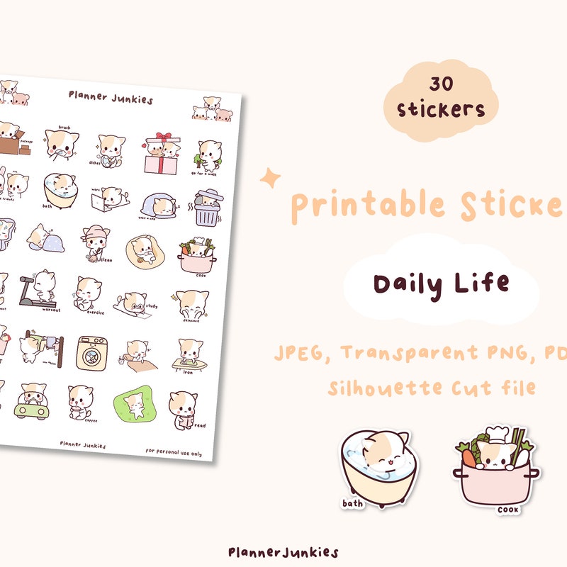 Printable Planner Stickers - Etsy
