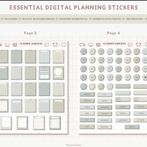 Essential Digital Planning Stickers | Digital Planner Widgets | Digital ...