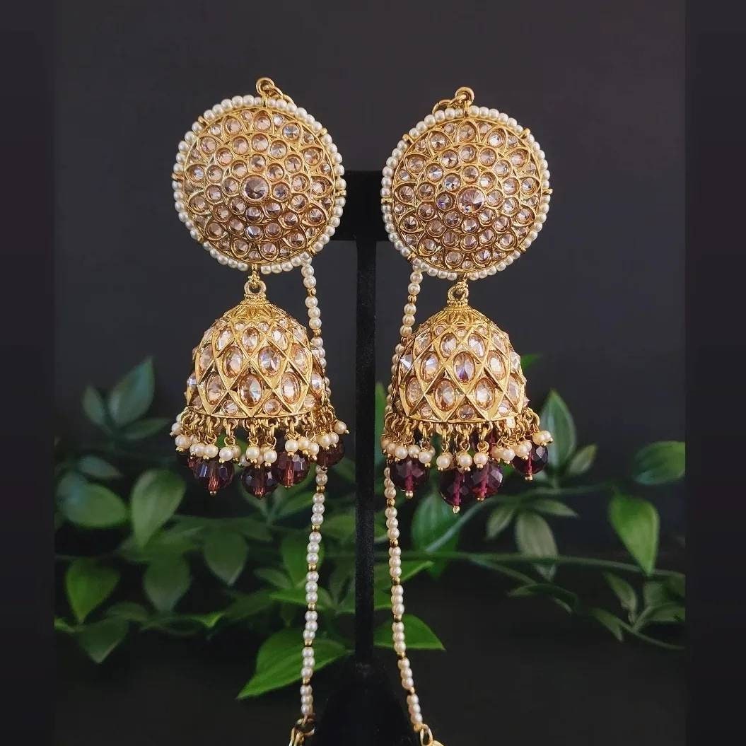Hohe Polki Jhumka Etsy