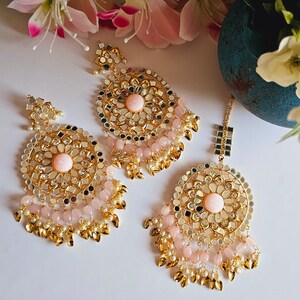 Antique Mirror Gold Plated Tikka Set - Etsy