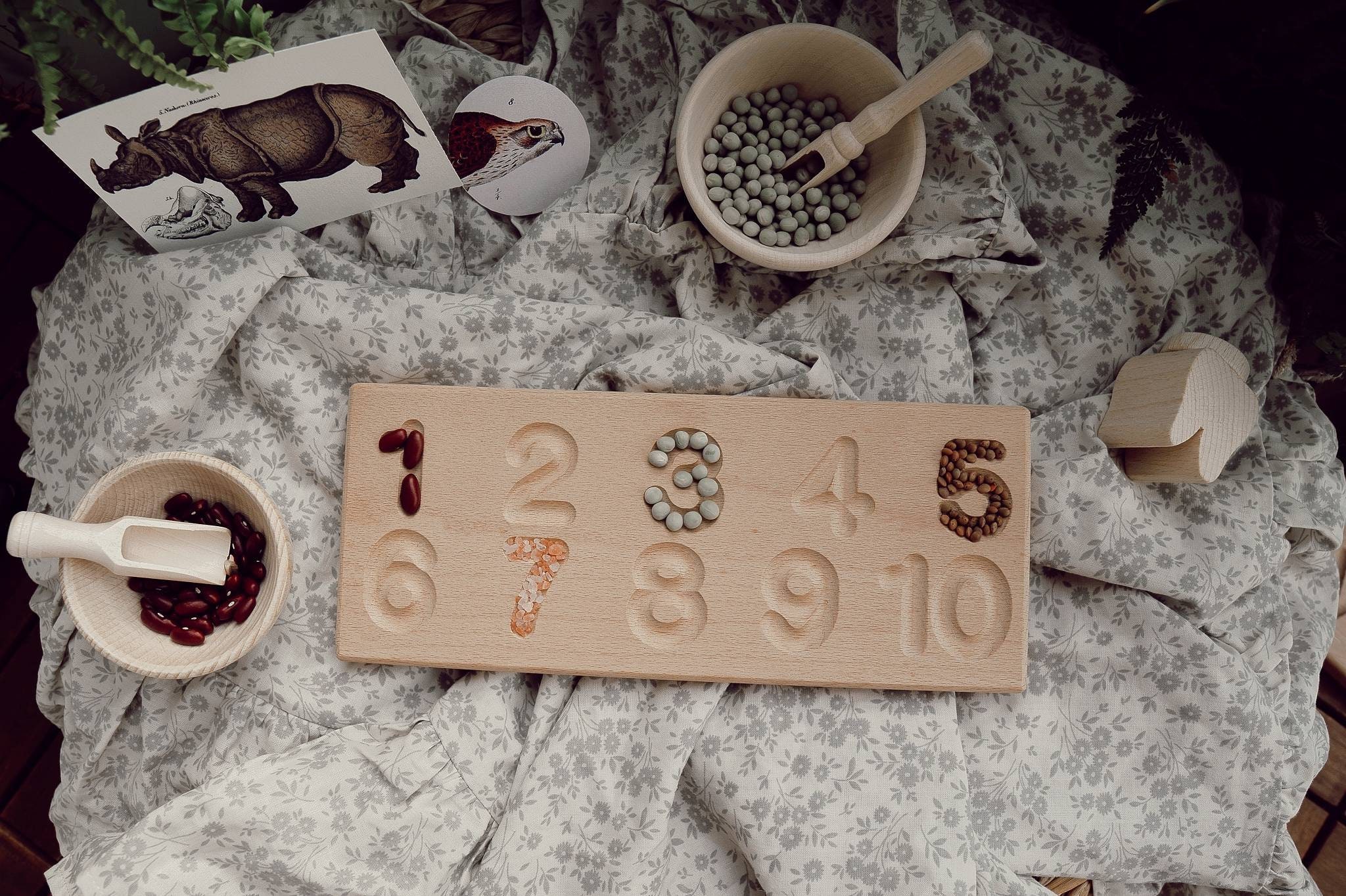 Wooden Numbers Montessori/ Montessori Numbers Board/ Numbers Board ...