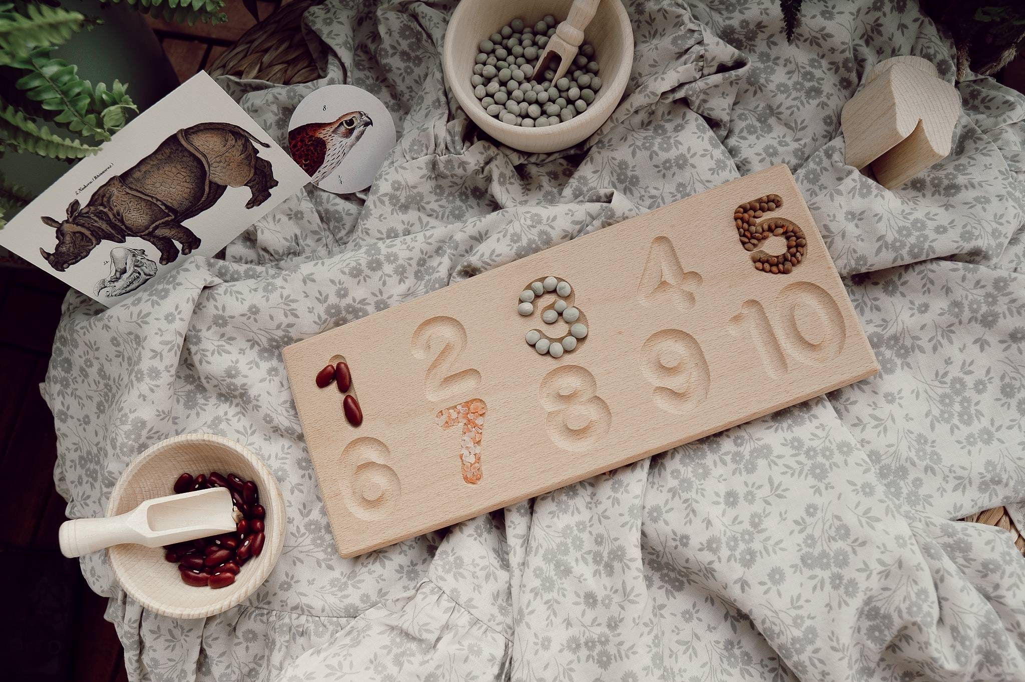 Wooden Numbers Montessori/ Montessori Numbers Board/ Numbers Board ...