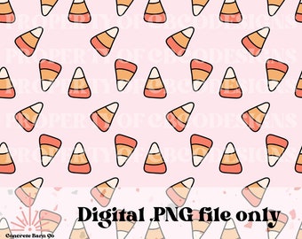 Pink Candy Corn Seamless Design, Candy Corn Pattern, Digital Seamless ...
