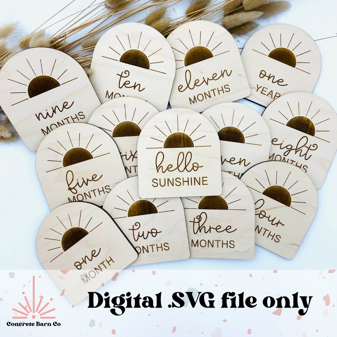 Milestones SVG Digital File - Arch Sunshine - Etsy