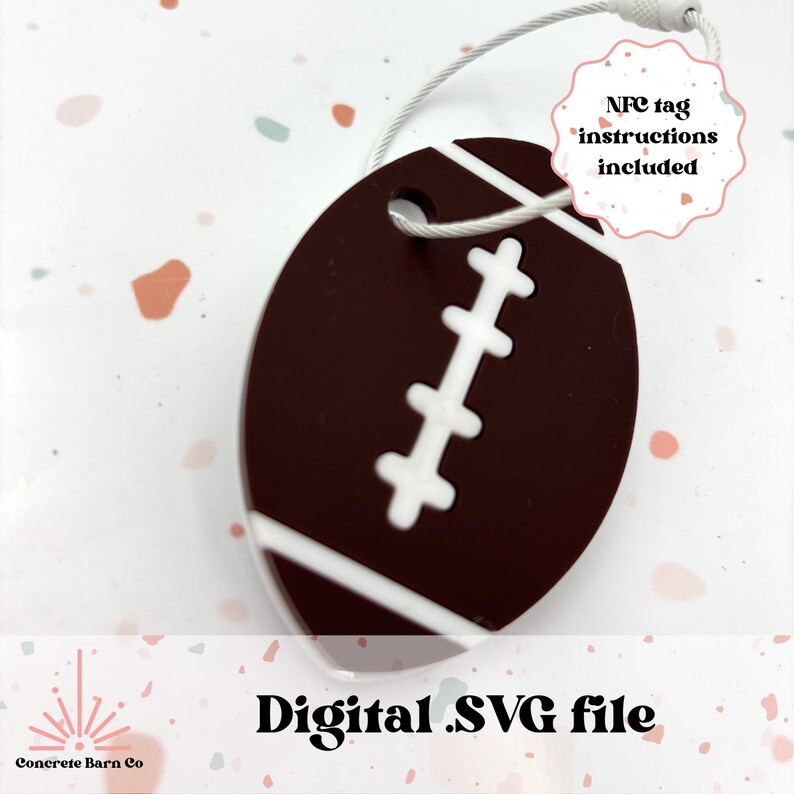 Football Bag Tag - SVG Digital File - Custom Football Bag Tag ...