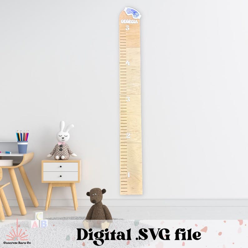 Ski, Snowboard - Growth Chart Ruler - SVG Digital File - Goggles ...