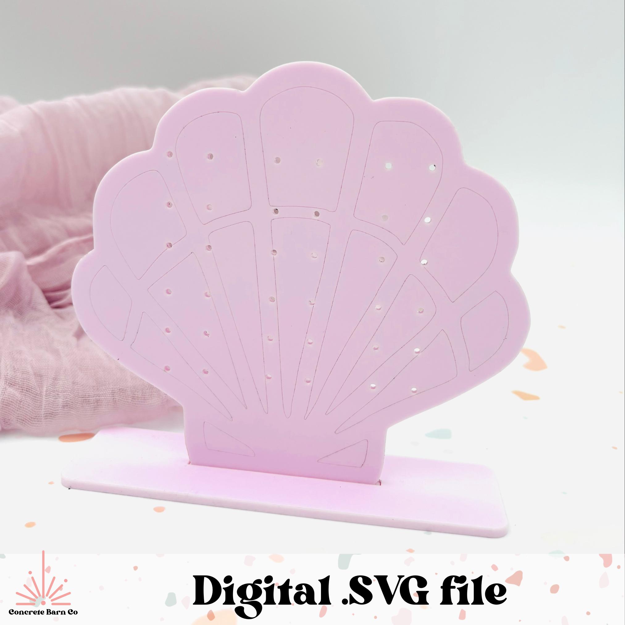 Seashell Earring Holder - SVG Digital File - Under the Sea Mermaid ...