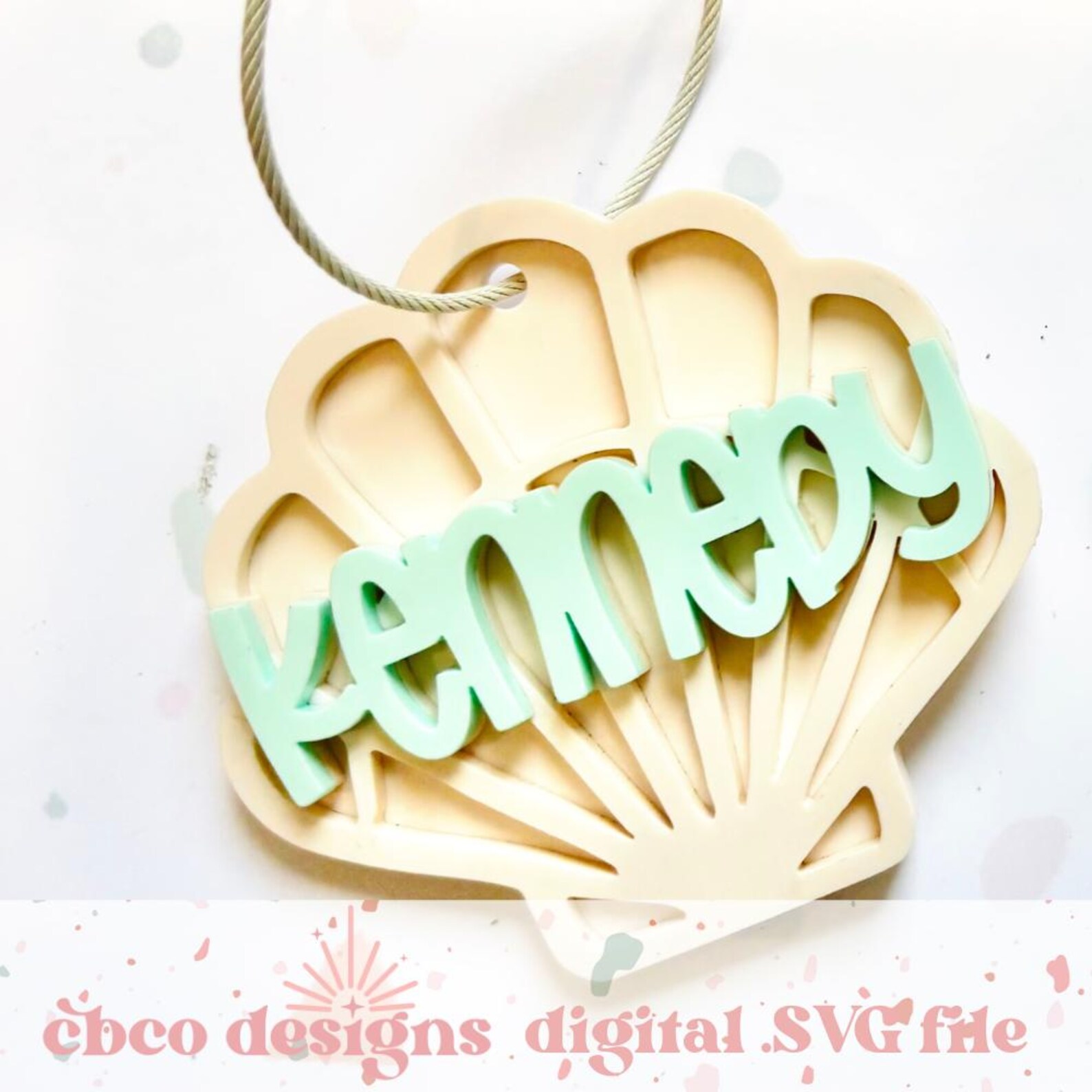 Seashell Bag Tag - SVG Digital File - Back to School - Mermaid - Etsy