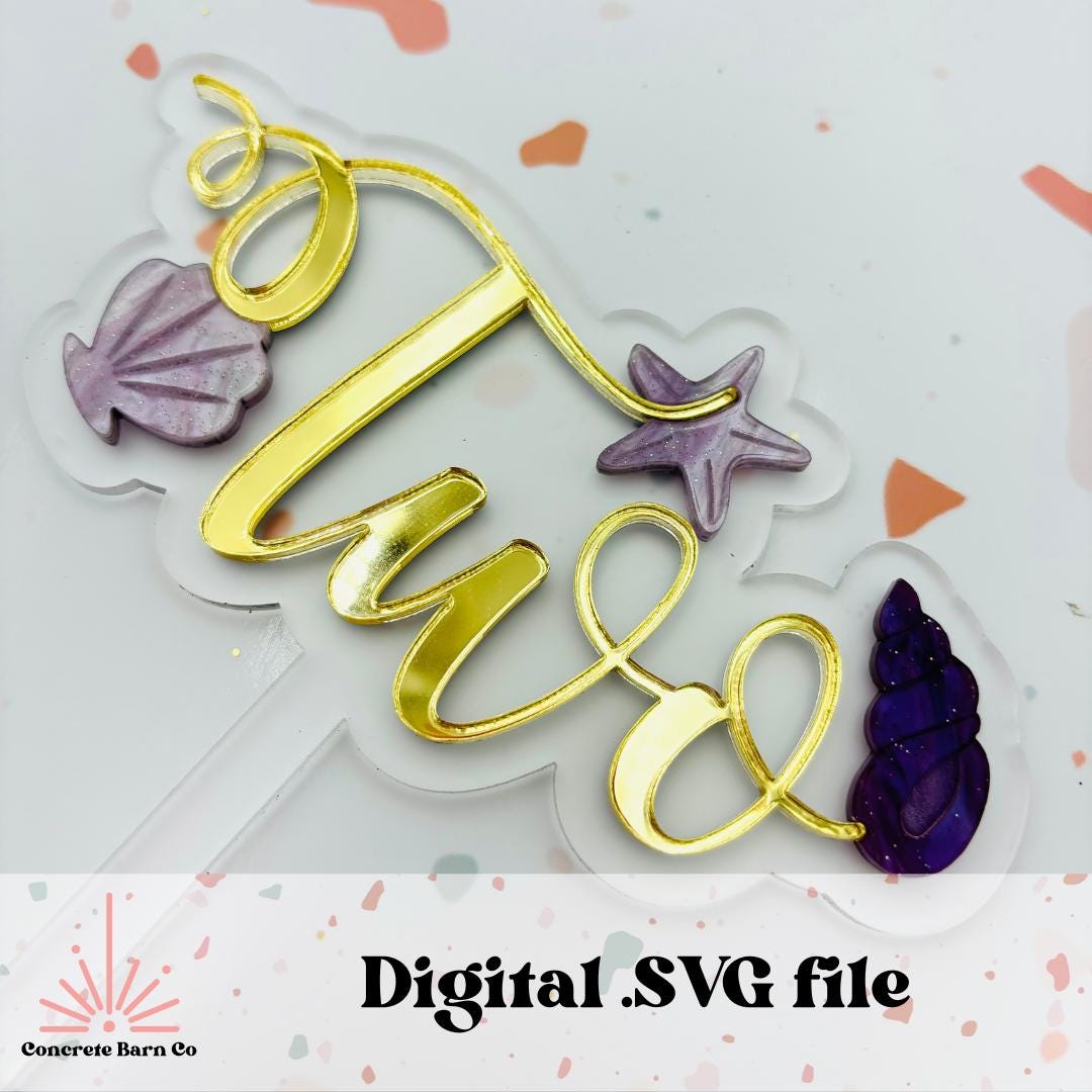 Under the Sea Mermaid - Cake Topper - SVG Digital File - Etsy