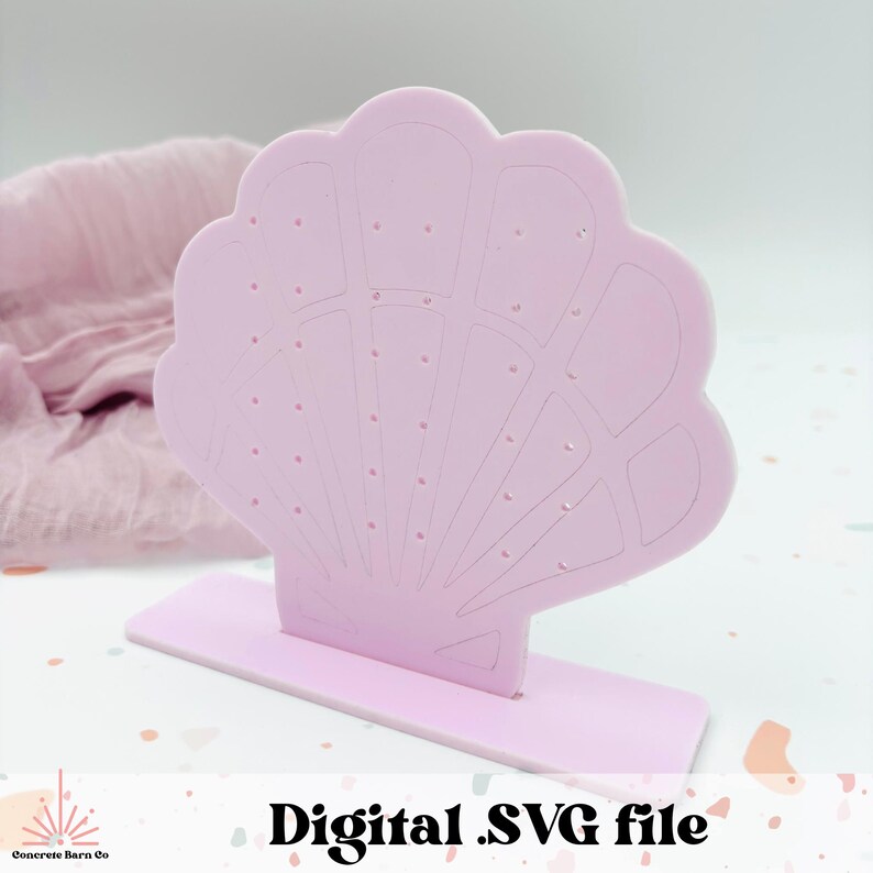 Seashell Earring Holder - SVG Digital File - Under the Sea Mermaid ...