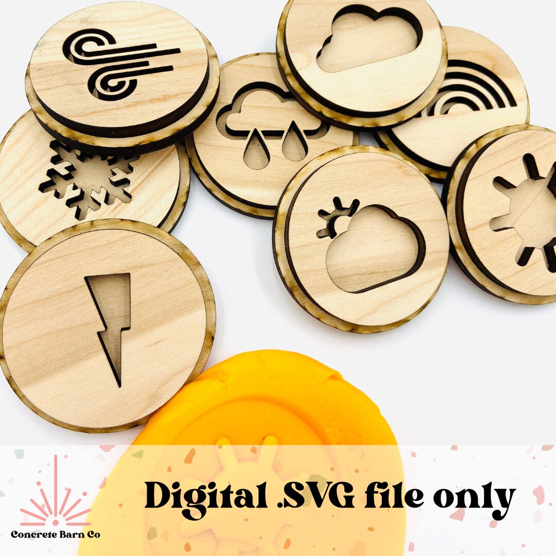 Play Dough Stamp BUNDLE - SVG Digital File - 5 Themes - Etsy