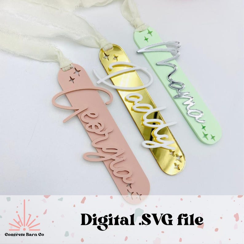Retro Vintage Stocking Tag SVG Digital Cut File Acrylic - Etsy