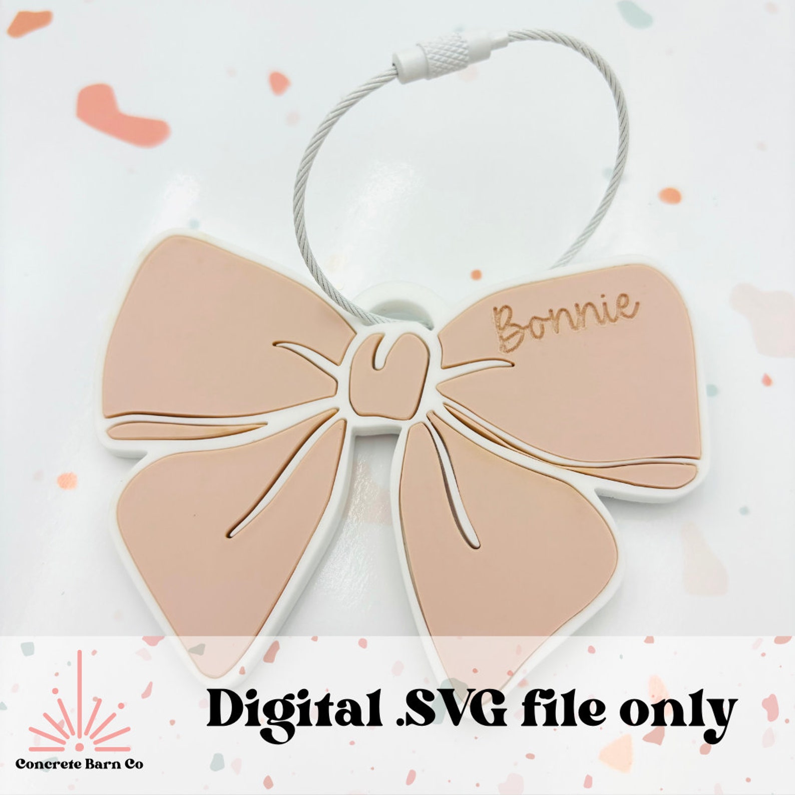 Girly Bow Bag Tag - SVG Digital File - Back to School - Etsy Canada