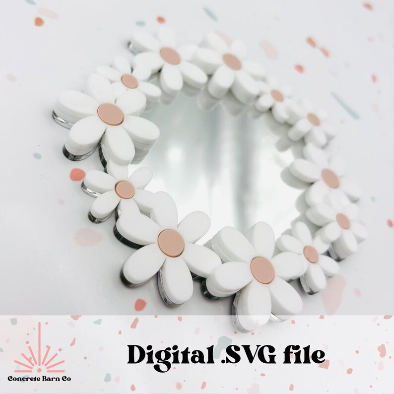 Daisy Frame Mirror - SVG Digital File - Nursery Decor - Etsy