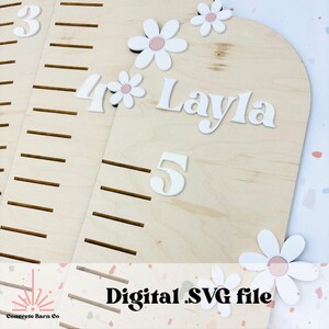 Daisy Growth Chart Ruler - SVG Digital File - Nursery Decor - Etsy ...