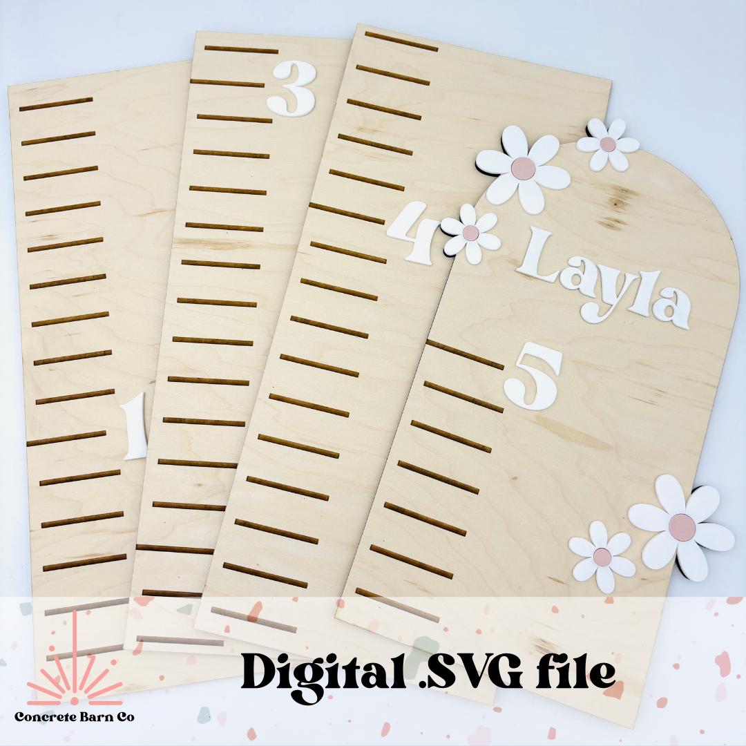 Daisy Growth Chart Ruler - SVG Digital File - Nursery Decor - Etsy