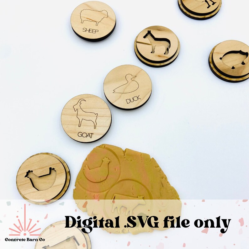 Play Dough Stamps - SVG Digital File - Farm Animals - Etsy