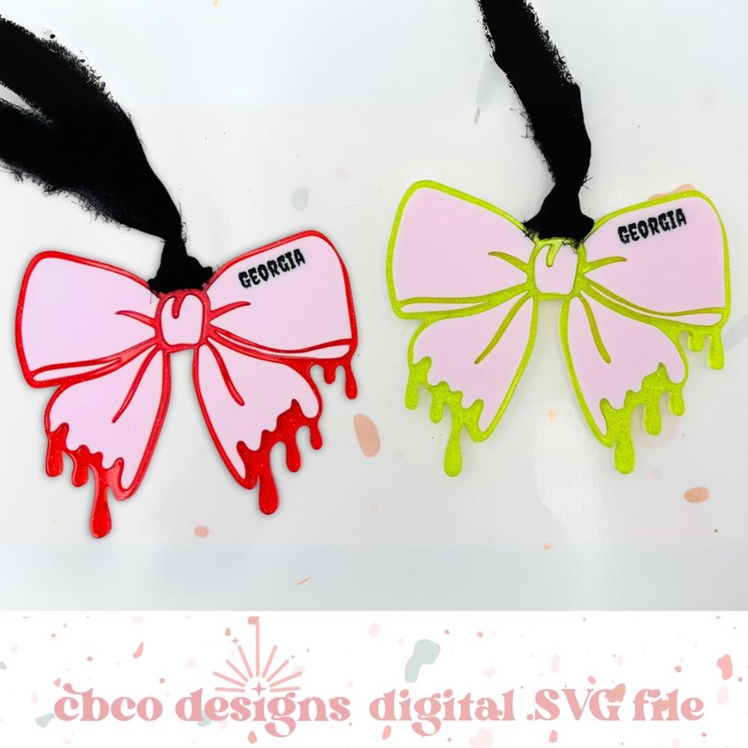 Halloween Boo Basket Tag - Bow With Slime Drip - SVG Digital File ...