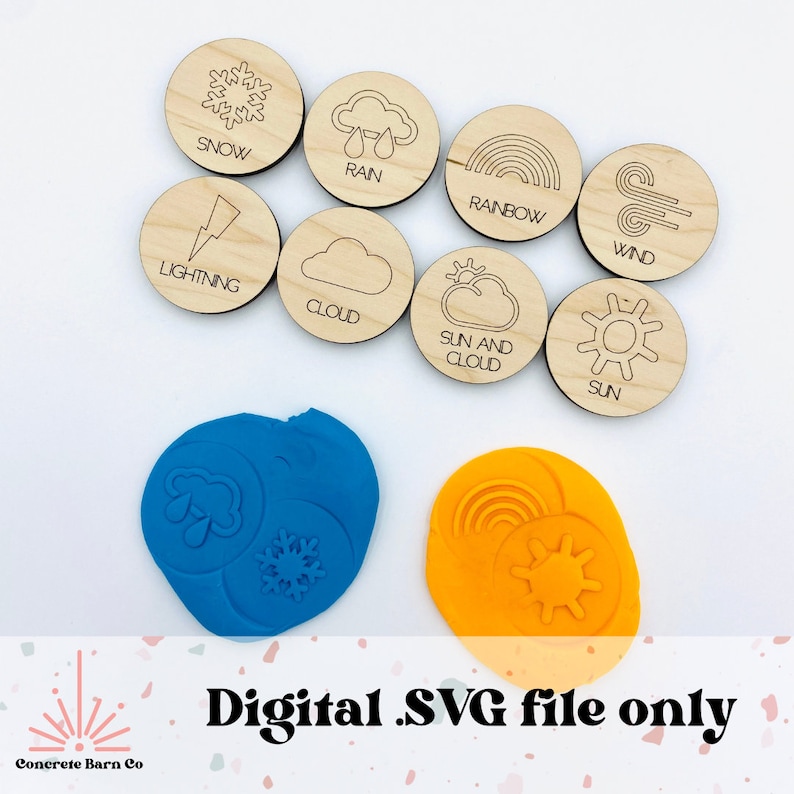 Play Dough Stamps - SVG Digital File - Weather - Etsy Australia