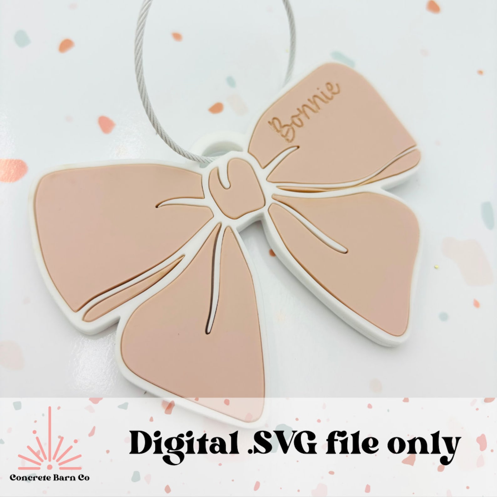 Girly Bow Bag Tag - SVG Digital File - Back to School - Etsy Canada