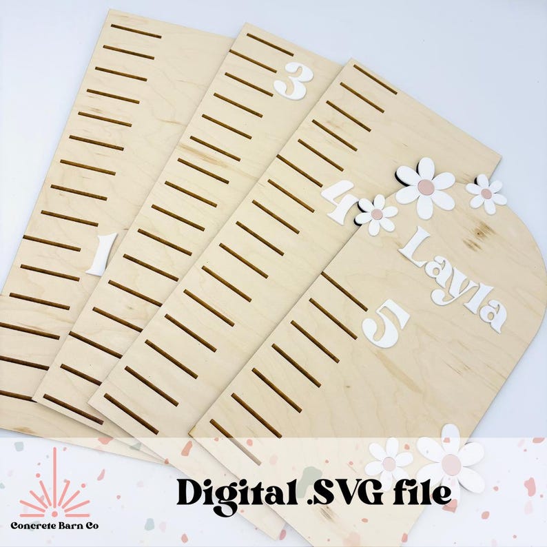 Daisy Growth Chart Ruler - SVG Digital File - Nursery Decor - Etsy ...