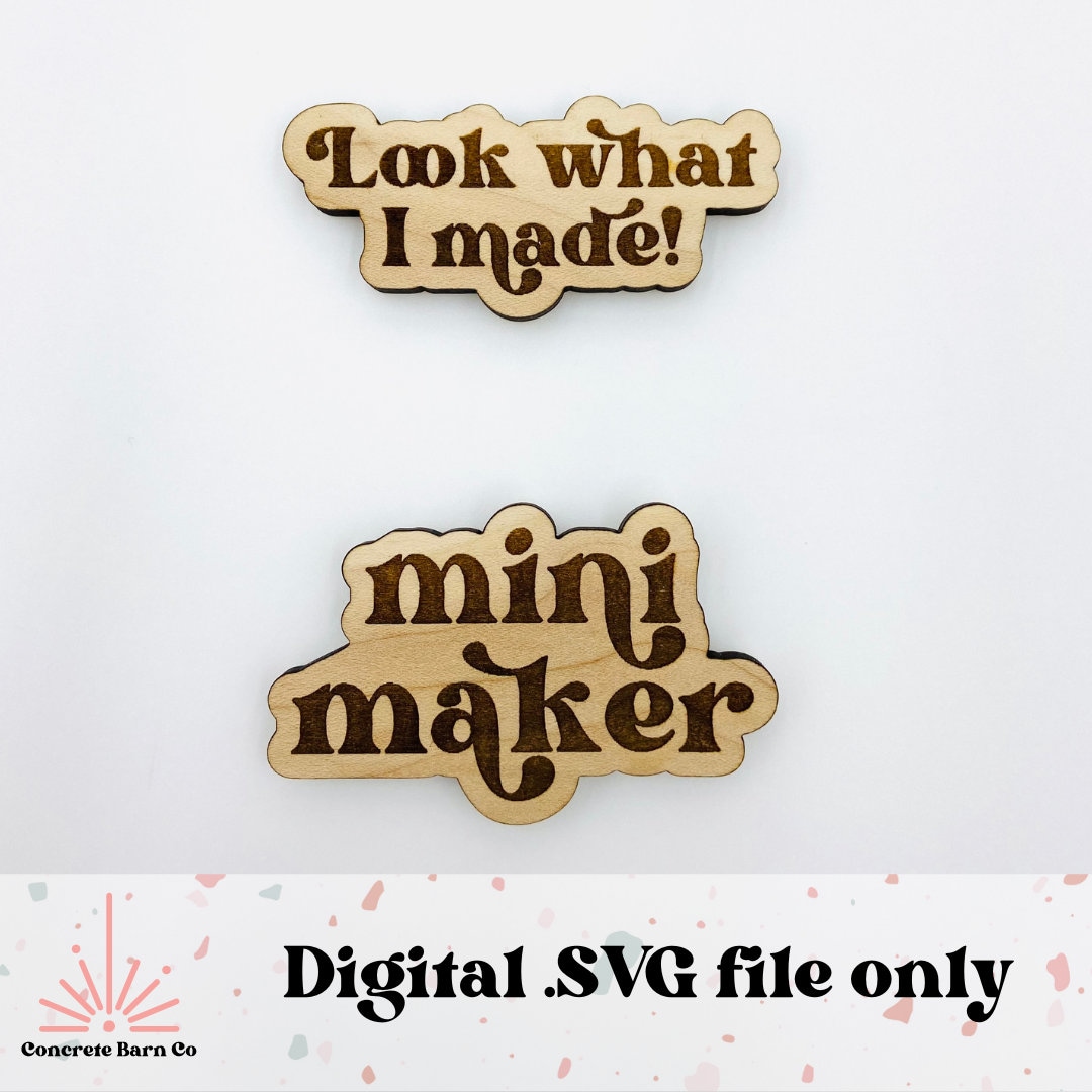 Mini Maker Kid's Wooden Magnets - SVG Digital File - Etsy