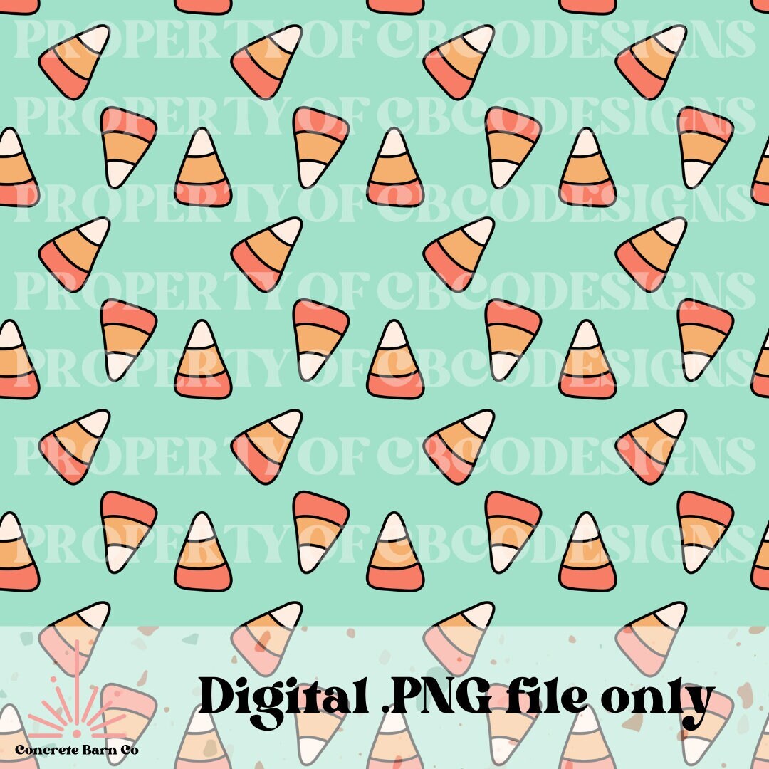 Halloween Candy Corn Seamless Pattern - Teal - Etsy