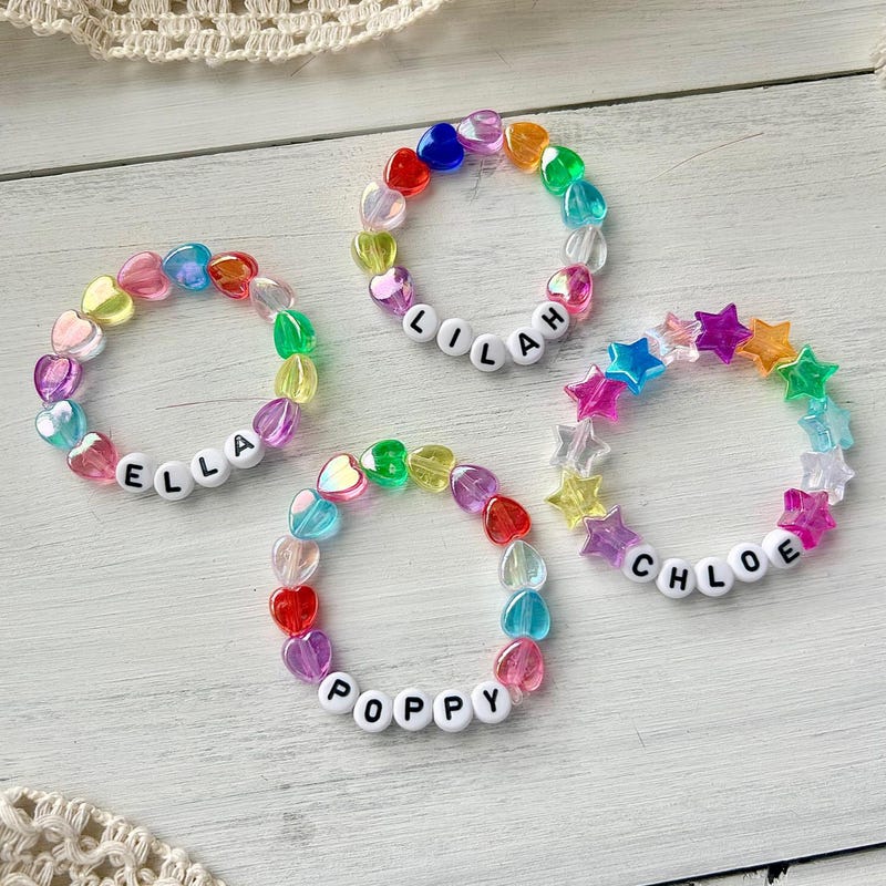 Girls Bead Bracelet - Etsy