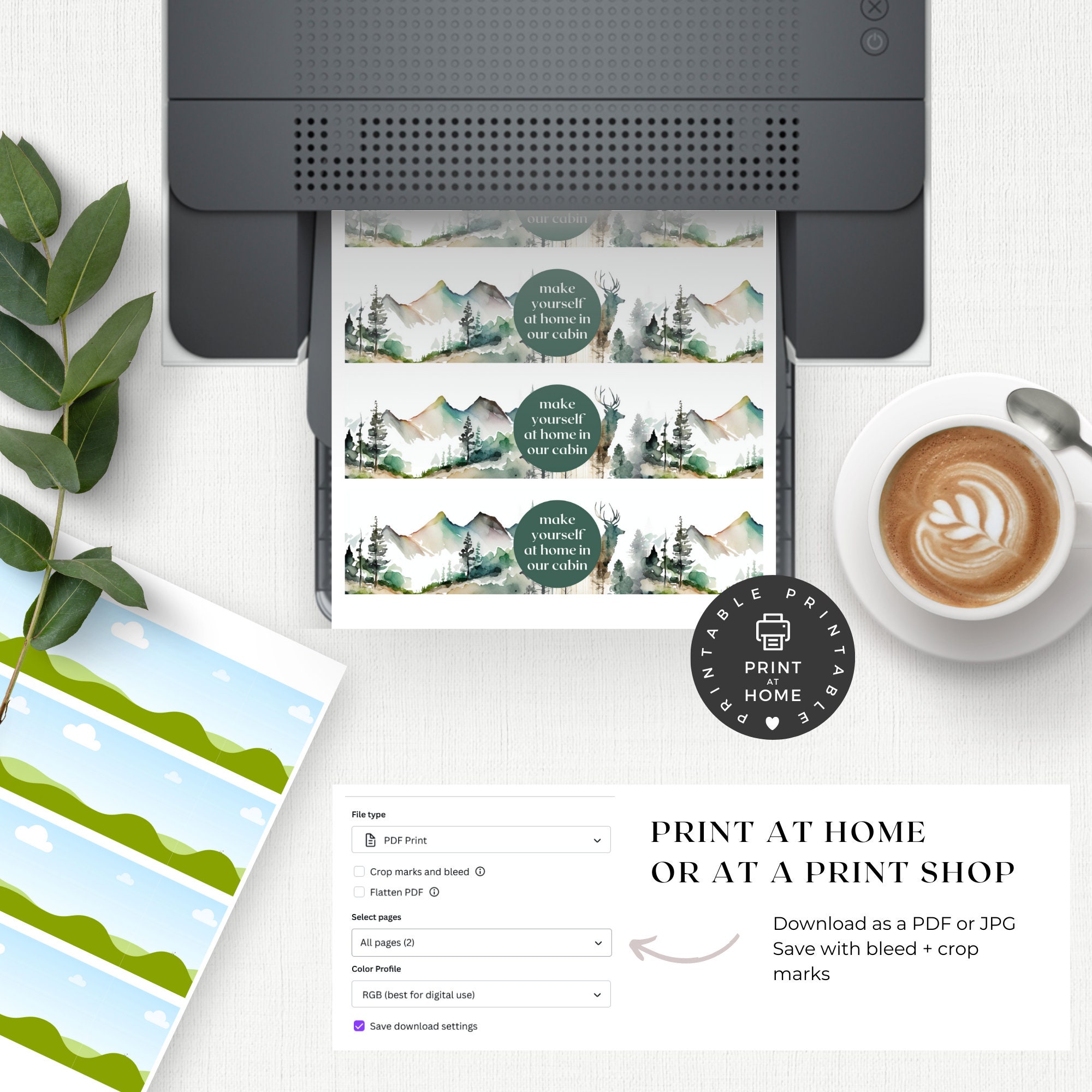 Airbnb Cabin Welcome Gift, Water Bottle Label Canva Template, Guest ...